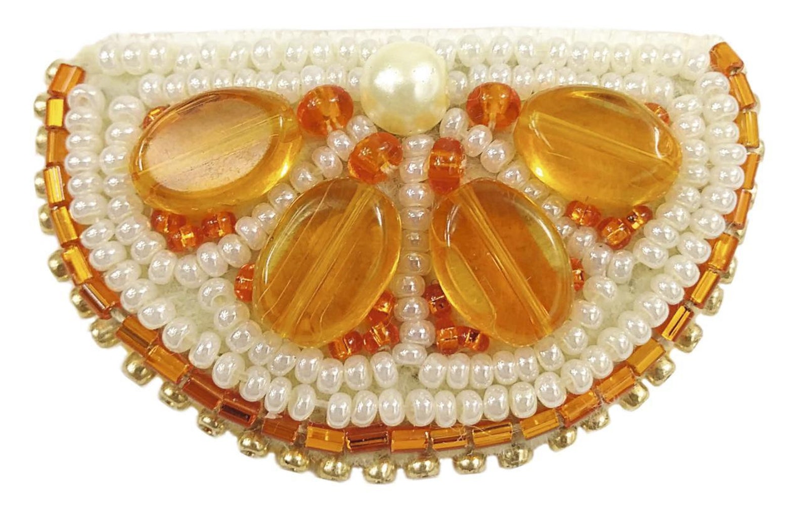 Beadwork Kit for Creating Brooch "orange", DIY Jewelry Making Kit ...