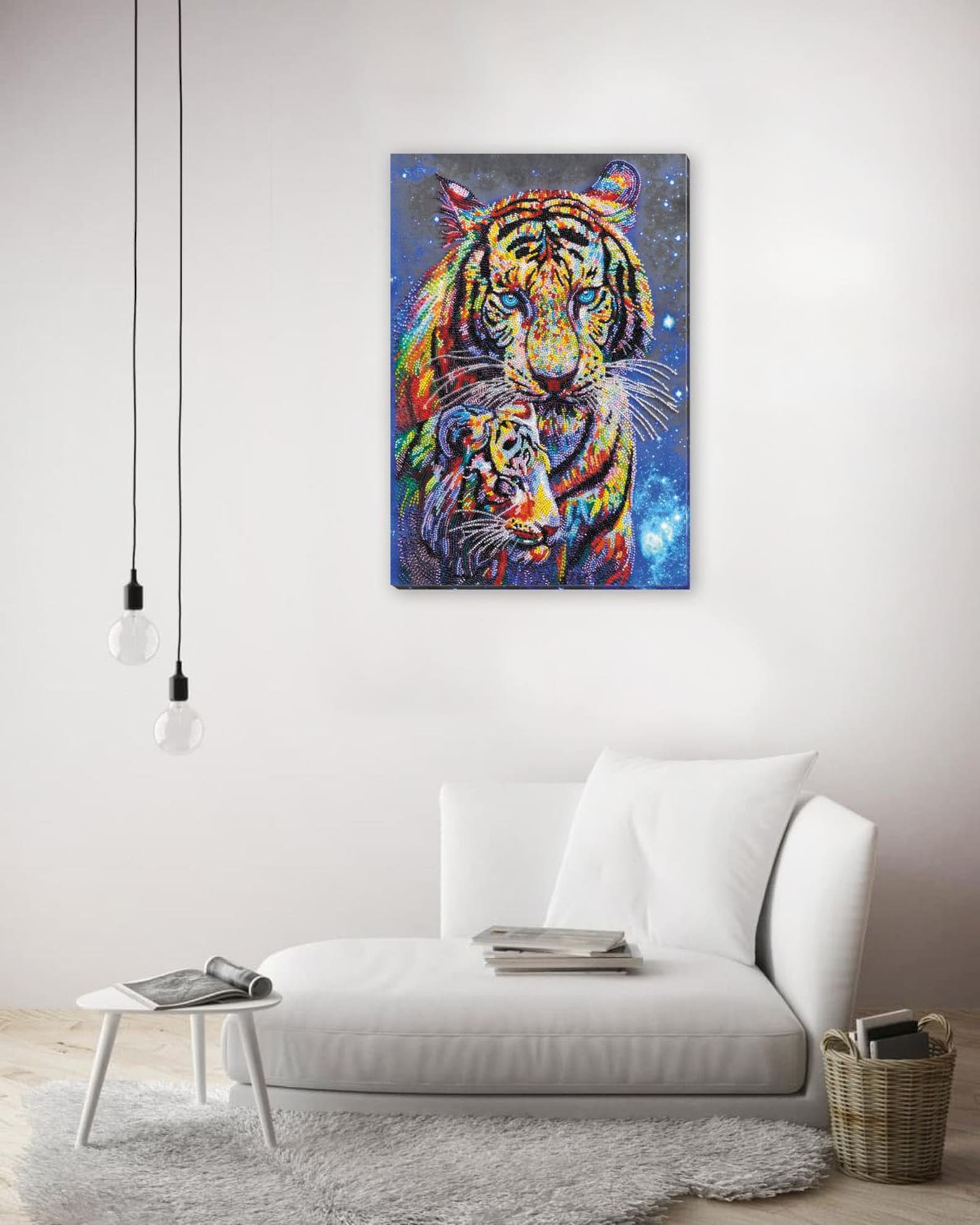 DIY Bead Embroidery Kit on Art Canvas colored - Etsy