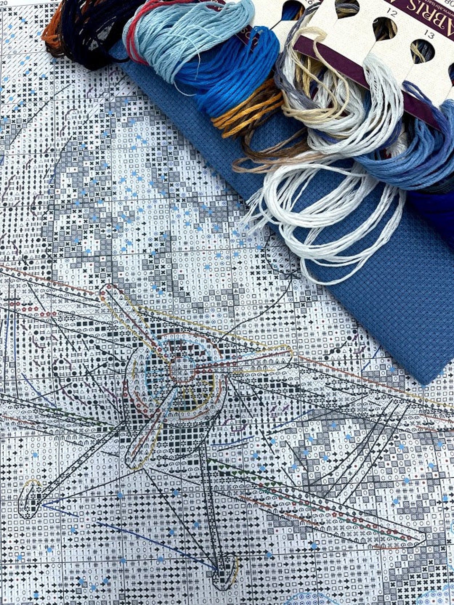 DIY Counted Cross Stitch Kit above the Clouds | Etsy