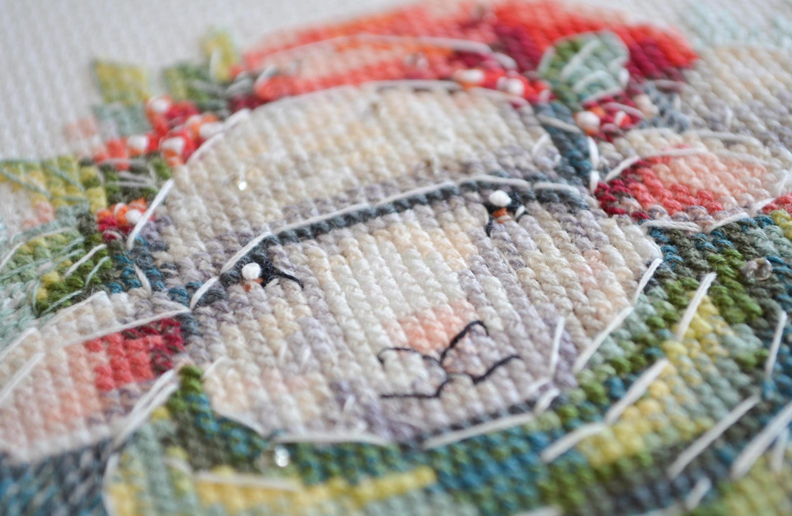 DIY Counted Cross Stitch Kit "in the Arms of Winter", Embroidery Kit ...