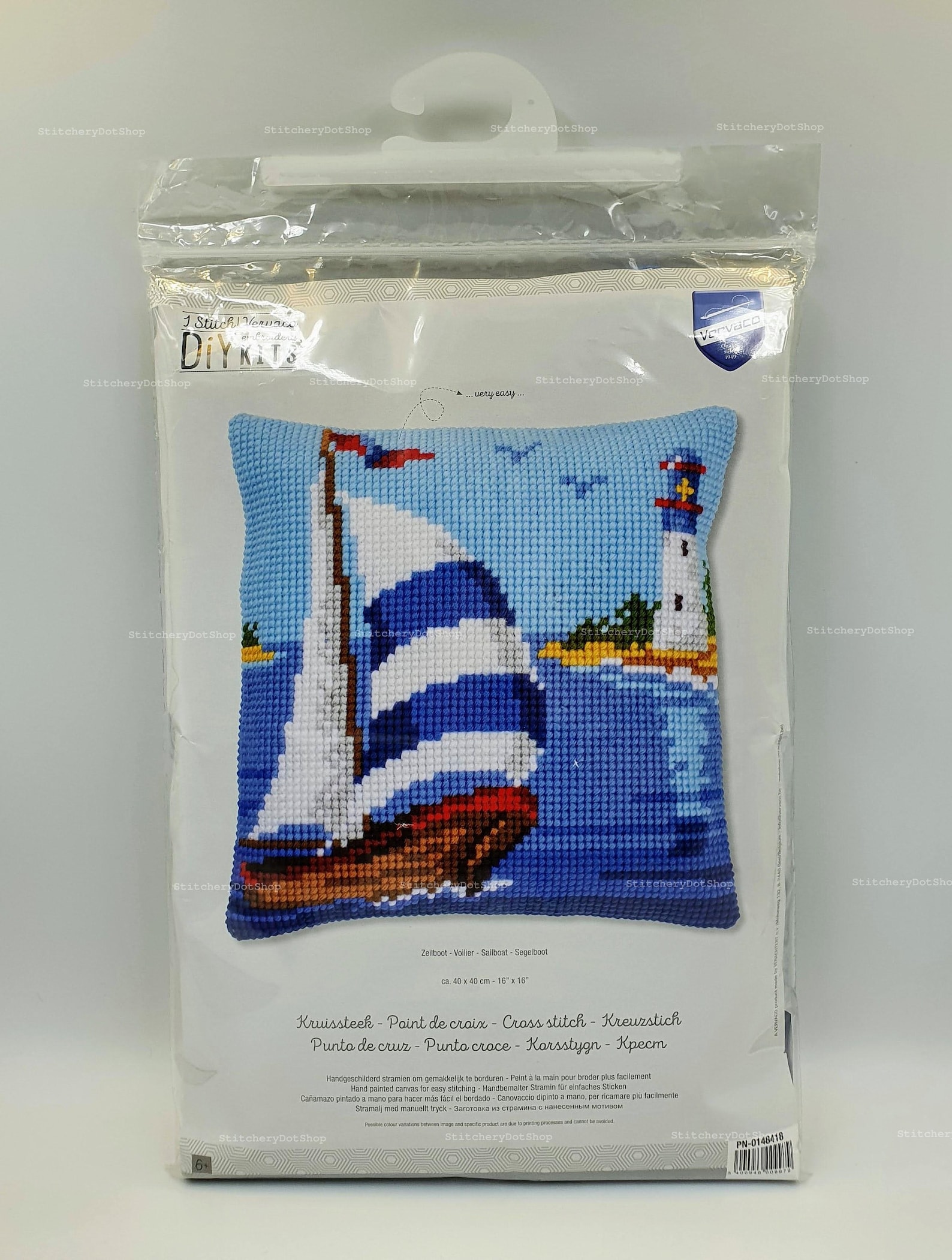 DIY Cross Stitch Cushion Kit sailboat Needlepoint - Etsy
