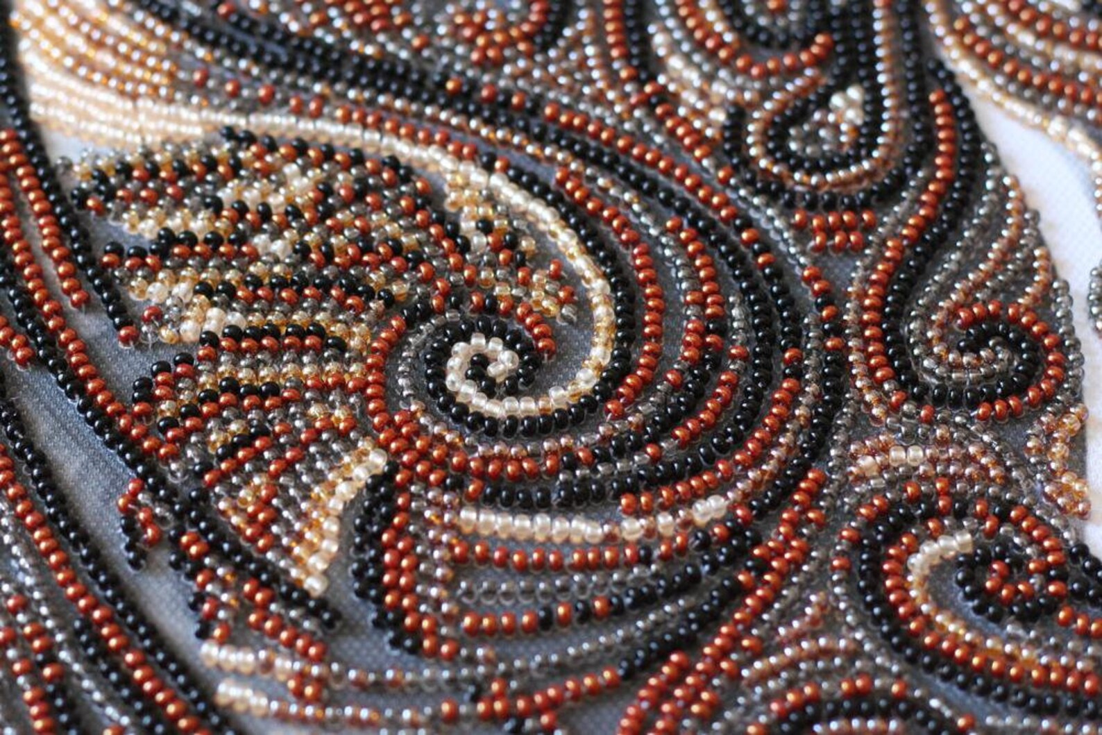 DIY Bead Embroidery Kit on Art Canvas black - Etsy