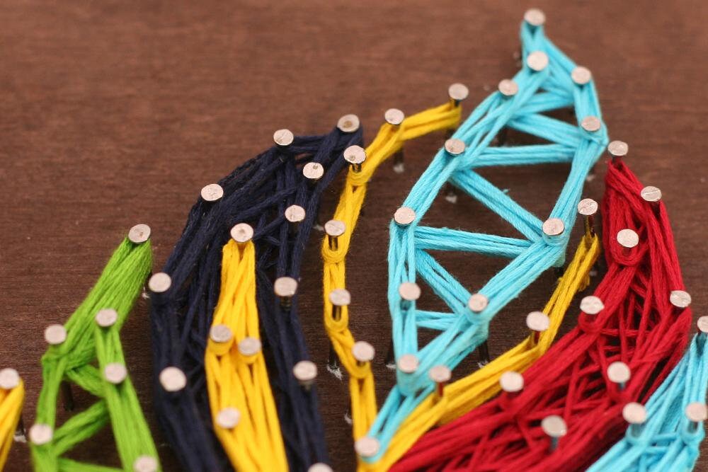 String Art Creative DIY Kit multicolored Feather - Etsy