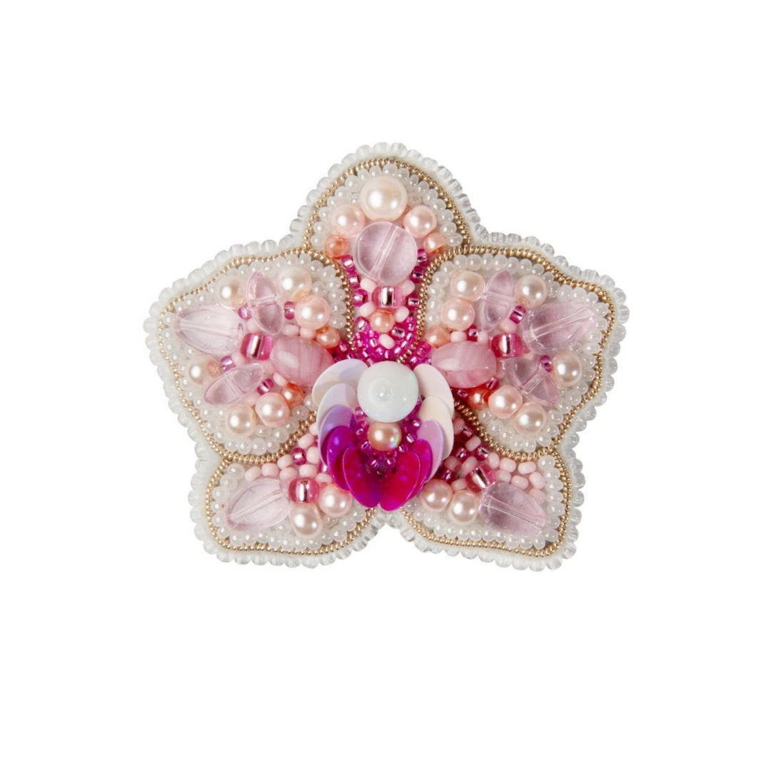 Beadwork Kit for Creating Brooch "orchid", DIY Jewelry Making Kit ...