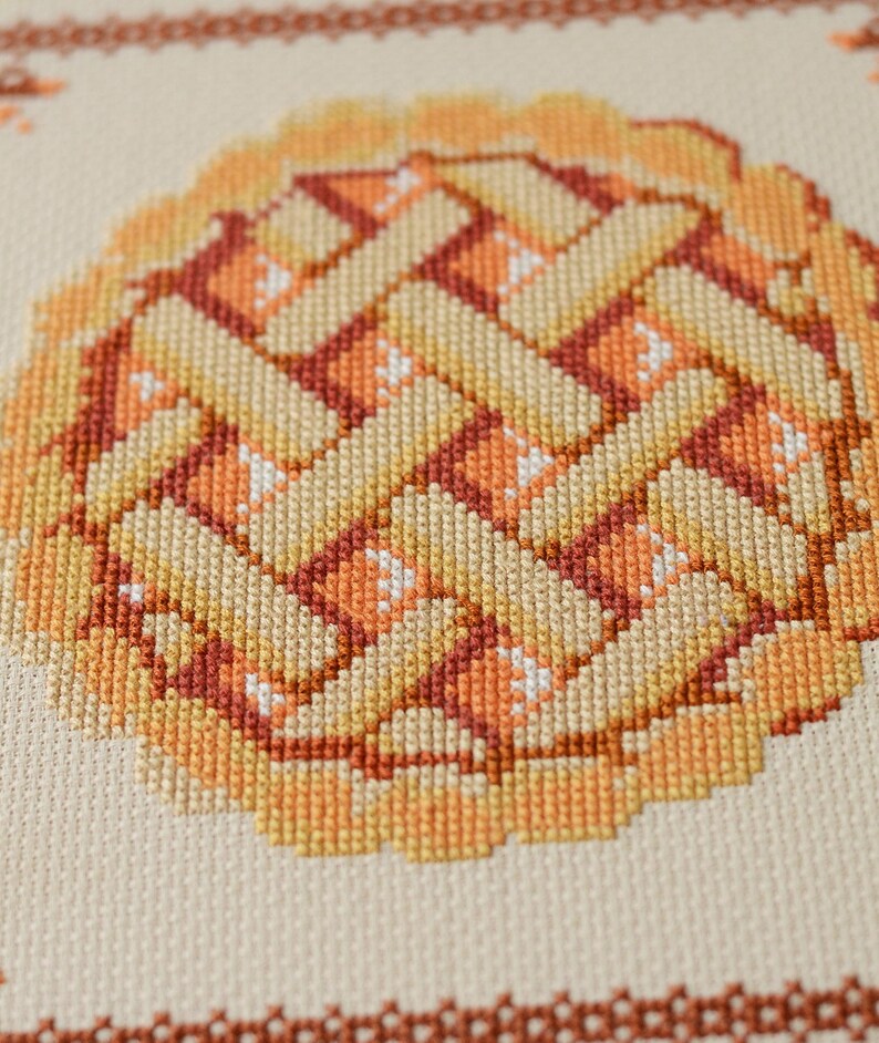 DIY Counted Cross Stitch Kit "apple Pie", Embroidery Kit, Home Decor - Etsy