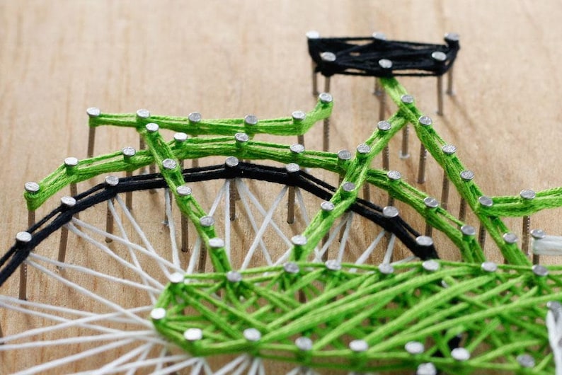 String Art Creative DIY Kit bicycle - Etsy