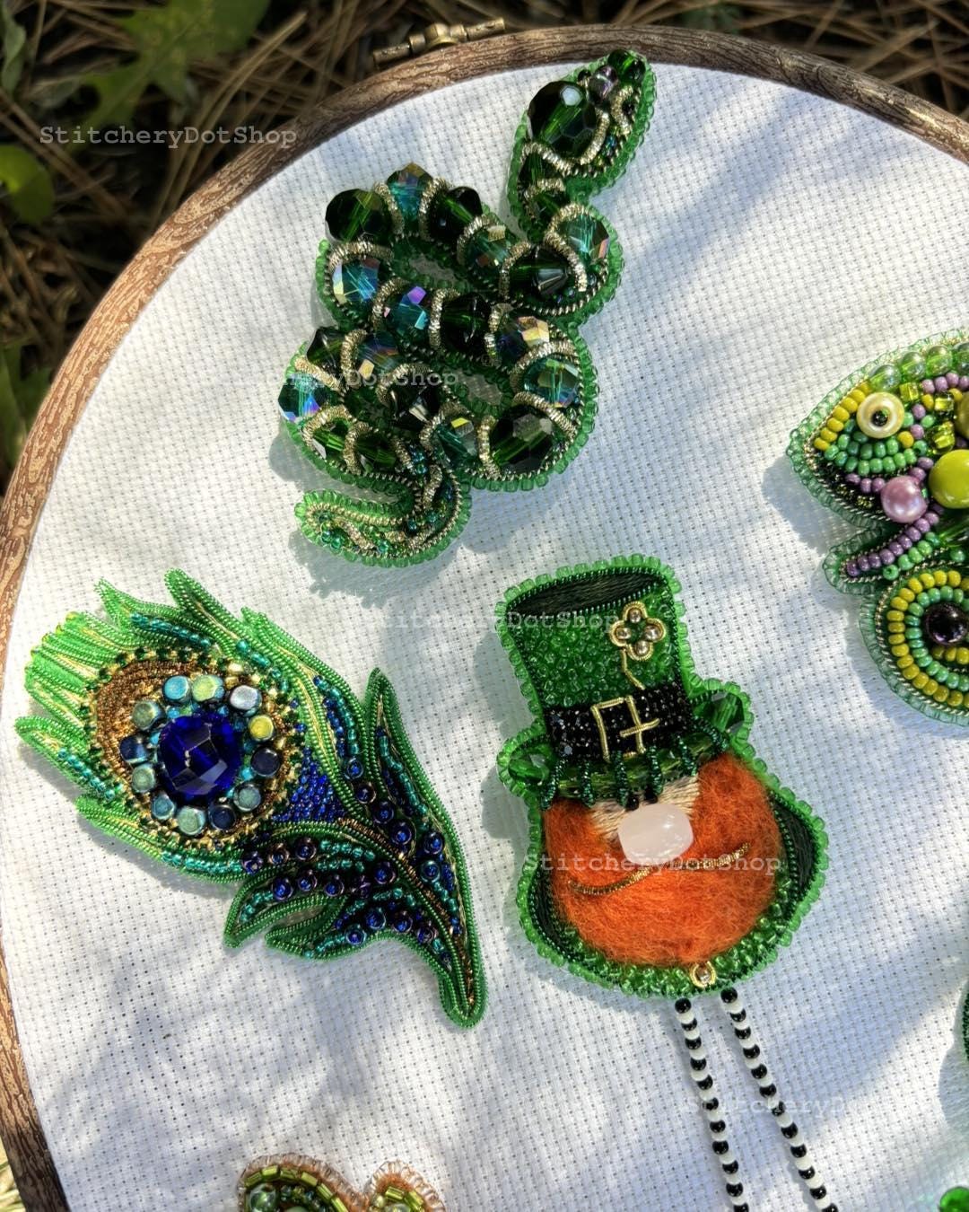 Beadwork Kit for Creating Brooch "peacock Feather", DIY Jewelry Making ...