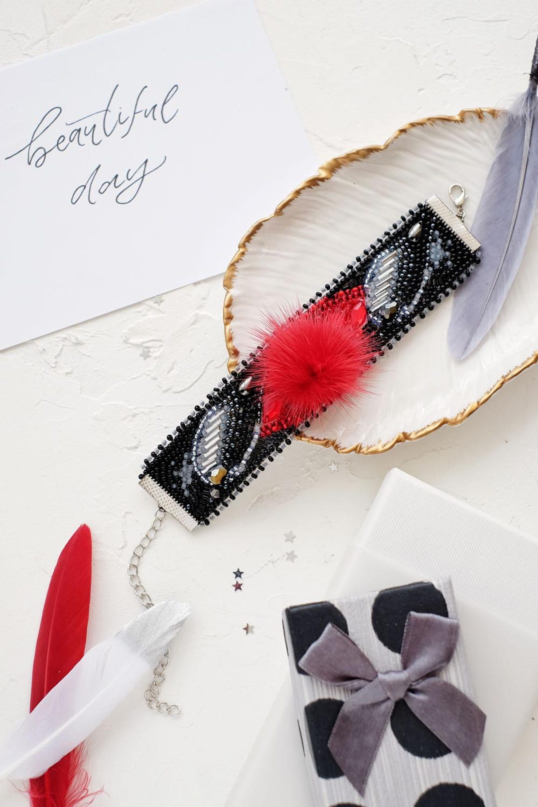 DIY Beaded Bracelet Kit "fluffy Tale" / Bead Embroidery / Jewelry ...