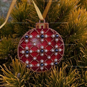 DIY Christmas Tree Toy Kit "red Ball" | Embroidery Kit | Christmas Tree ...