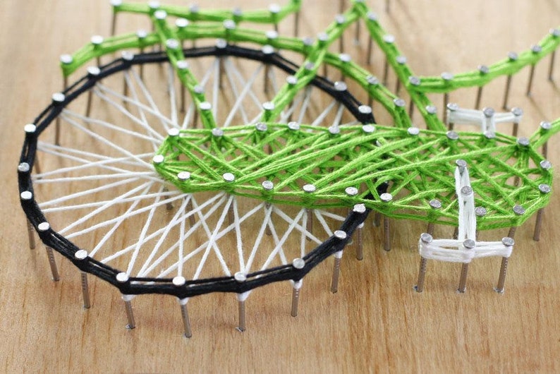 String Art Creative DIY Kit "bicycle" 7.5"x11.4" / 19.0x29.0 Cm, Wall ...