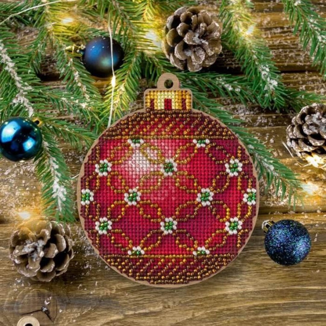 DIY Christmas Tree Toy Kit "red Ball" | Embroidery Kit | Christmas Tree ...