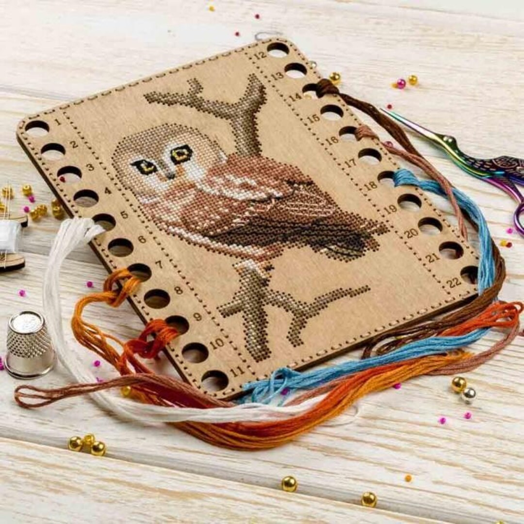 Wooden Thread Organizer Blank for Embroidery, Cross Stitch Patterns ...