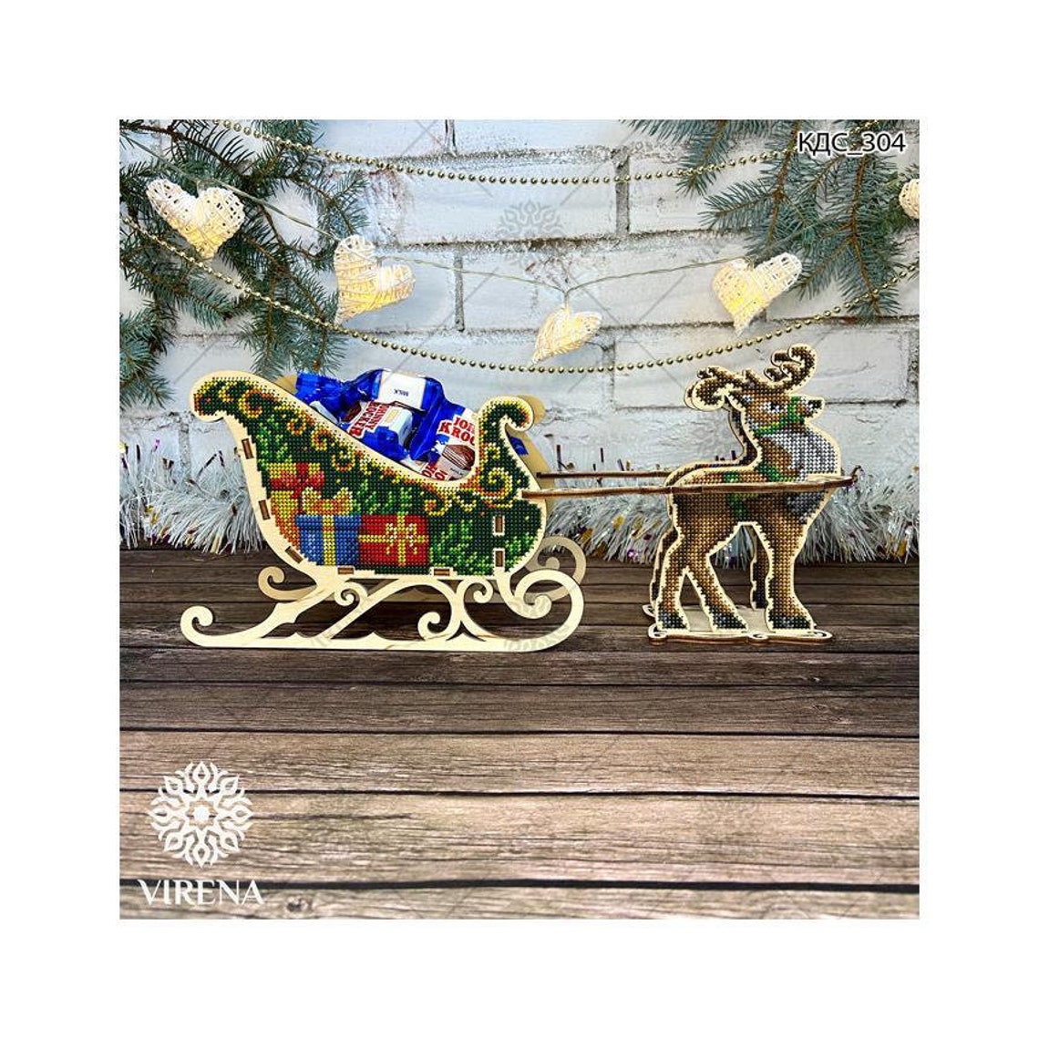 DIY Christmas Sleigh Kit christmas Reindeer on - Etsy