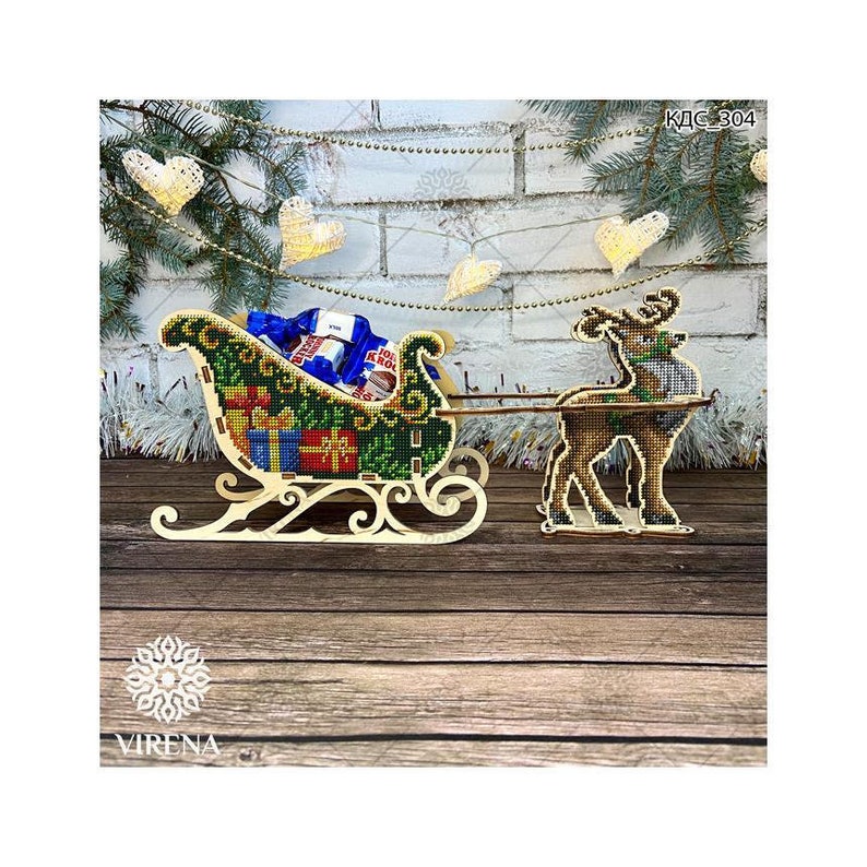DIY Christmas Sleigh Kit christmas Reindeer on - Etsy