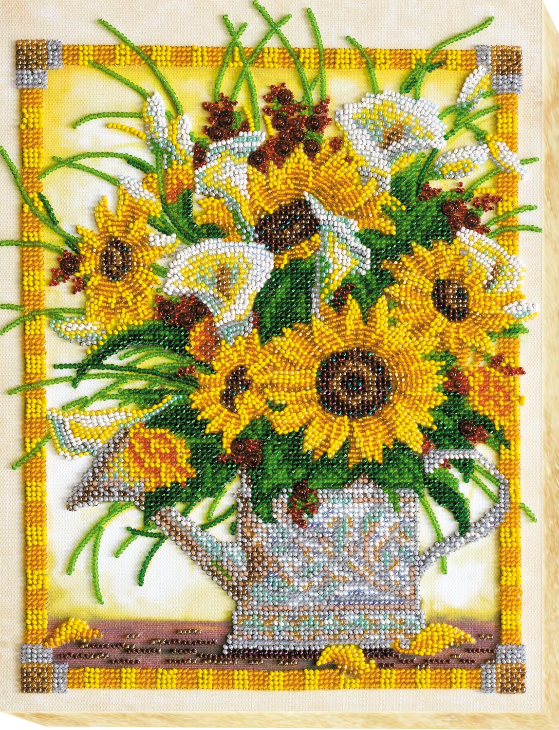 DIY Bead Embroidery Kit on Art Canvas heat of - Etsy