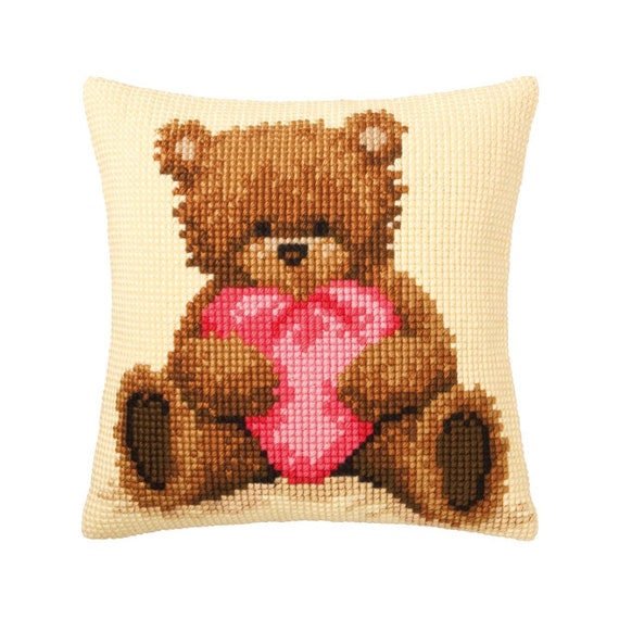 DIY Cross Stitch Cushion Kit i Love You - Etsy