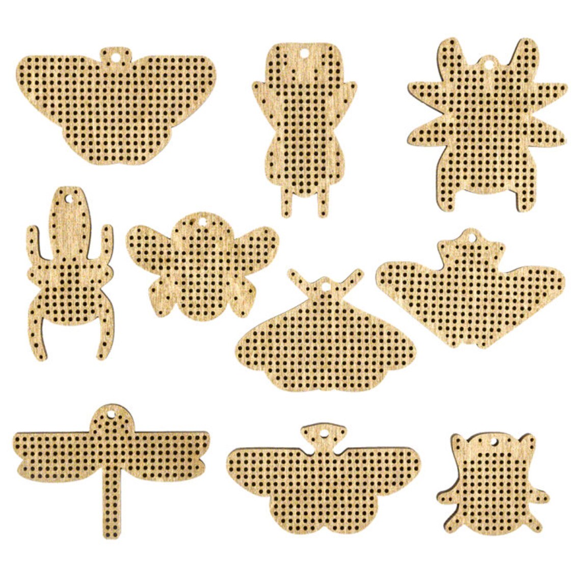 Set of Blanks for Embroidery on Wood insects - Etsy