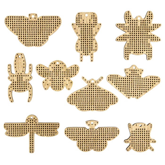 Set of Blanks for Embroidery on Wood insects - Etsy