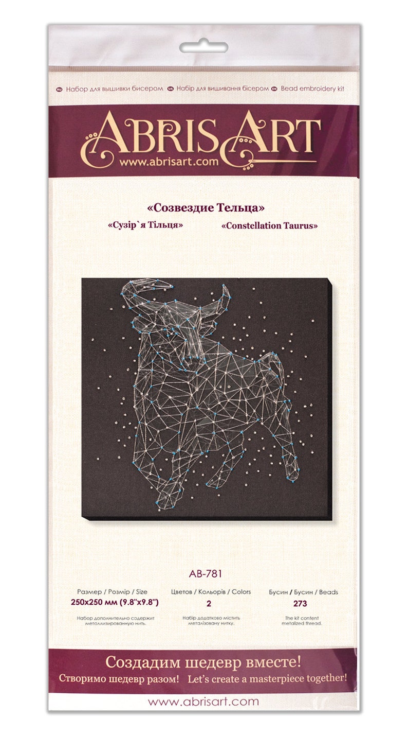 DIY Bead Embroidery Kit, Beadwork Craft Kit for Adults, Art Canvas Wall ...