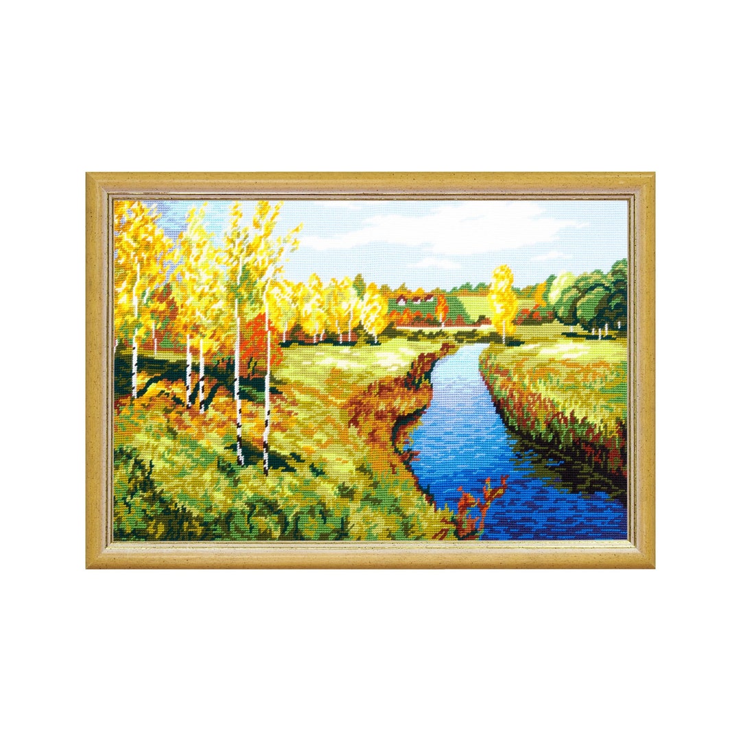 DIY Printed Tapestry Kit "golden Autumn" 19.7x31.5 in / 50x80 Cm ...