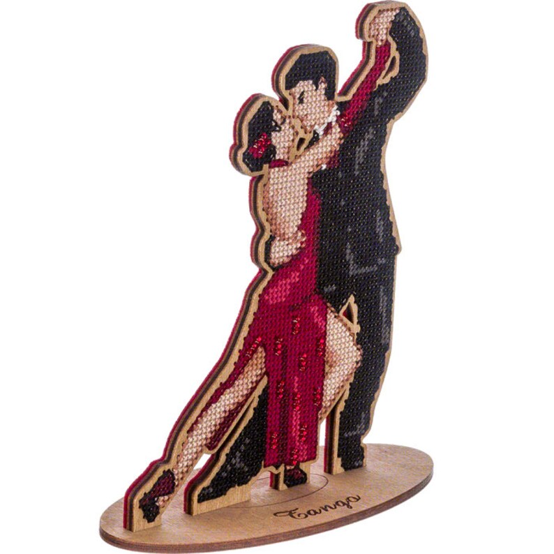 DIY Cross Stitch on Wood Kit tango Embroidery Kit - Etsy