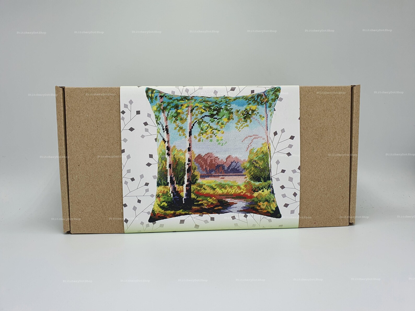 DIY Needlepoint Pillow Kit birch Trees Tapestry - Etsy