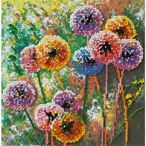 DIY Bead Embroidery Kit on Art Canvas whirl | Etsy