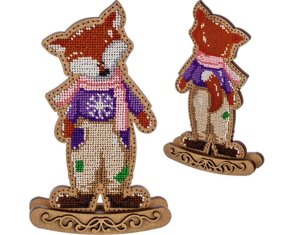 DIY Christmas toy kit Fox Xmas tree beading | Etsy