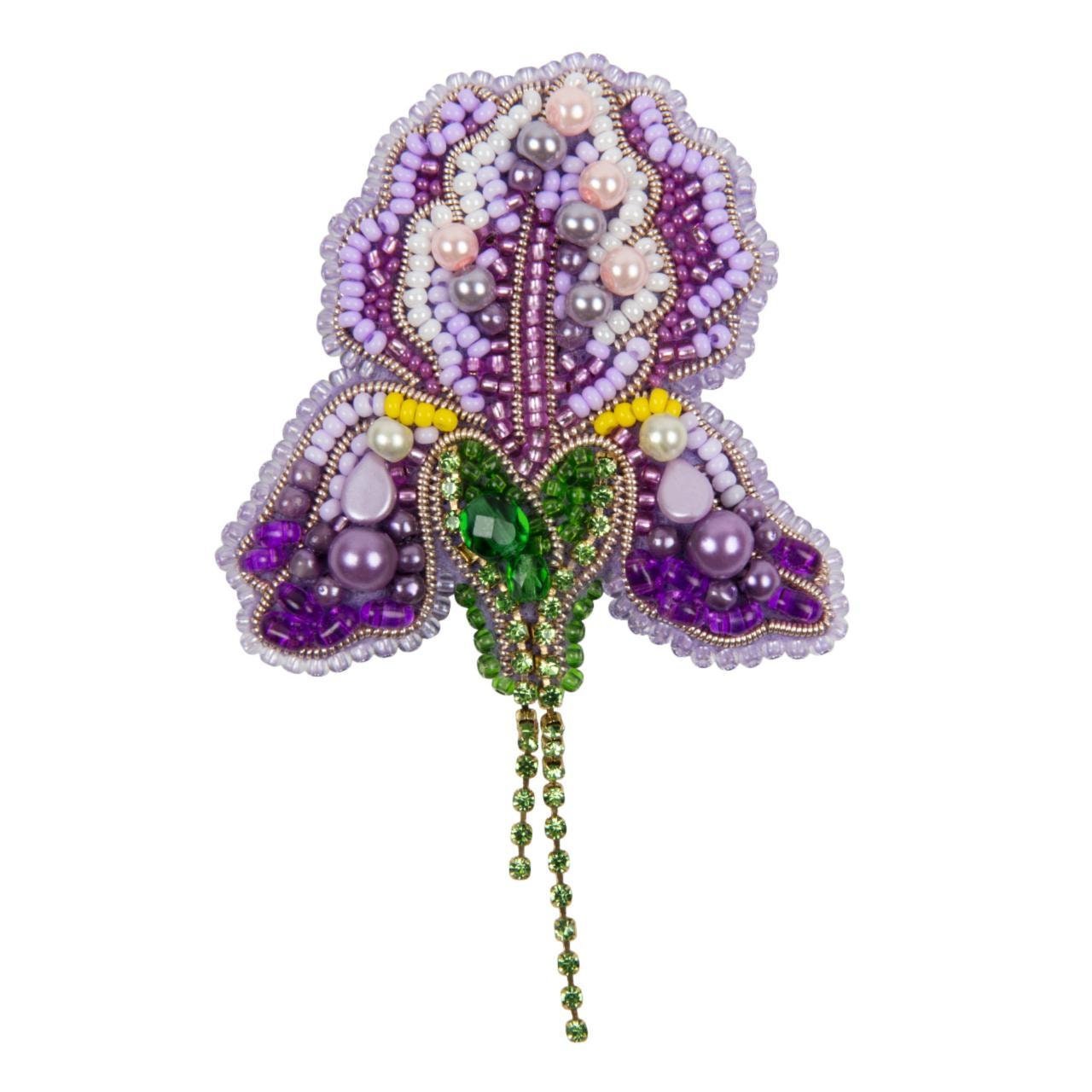 Beadwork Kit for Creating Brooch iris DIY Jewelry - Etsy