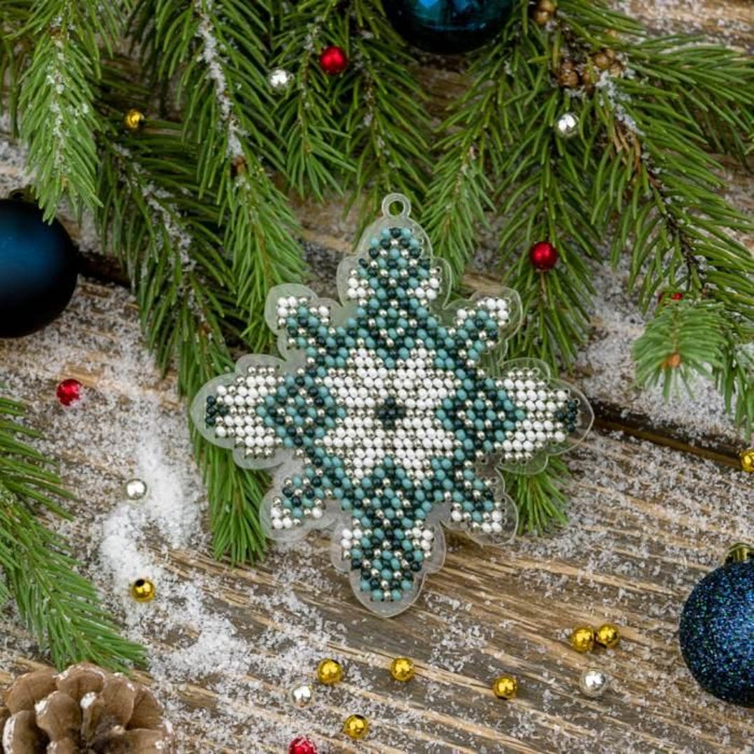 DIY Christmas Tree Toy Kit "snowflake", Christmas Tree Decor, Bead ...