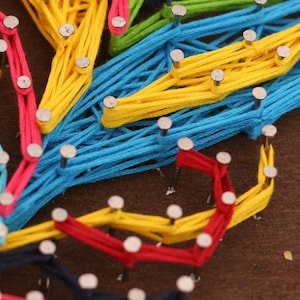 String Art Creative DIY Kit multicolored Feather - Etsy