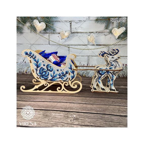 DIY Christmas Sleigh Kit christmas Reindeer on - Etsy