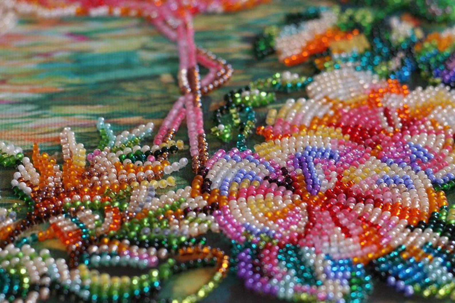 DIY Bead Embroidery Kit on Art Canvas awe of the - Etsy