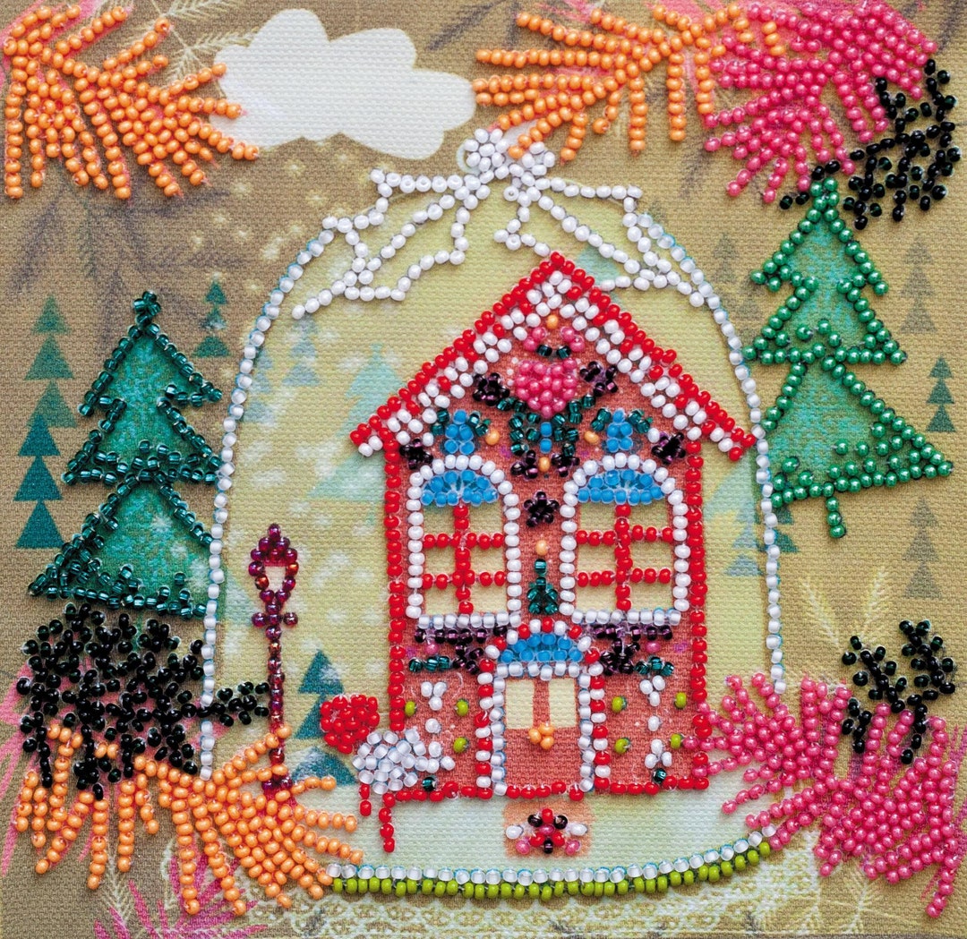 DIY Bead Embroidery Kit on Art Canvas "it's Like a Fairytale", Beading ...