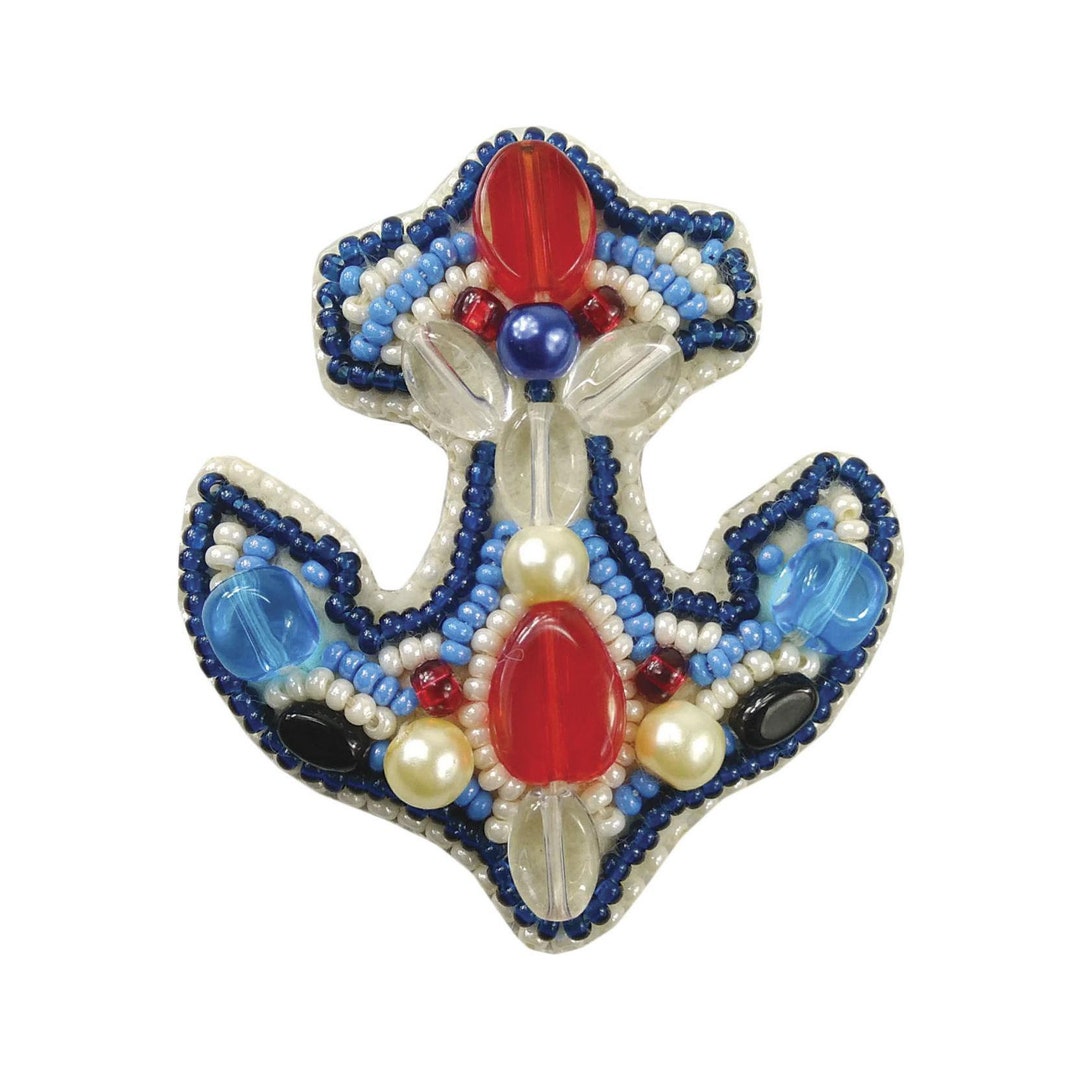 Beadwork Kit for Creating Brooch "anchor", DIY Jewelry Making Kit ...