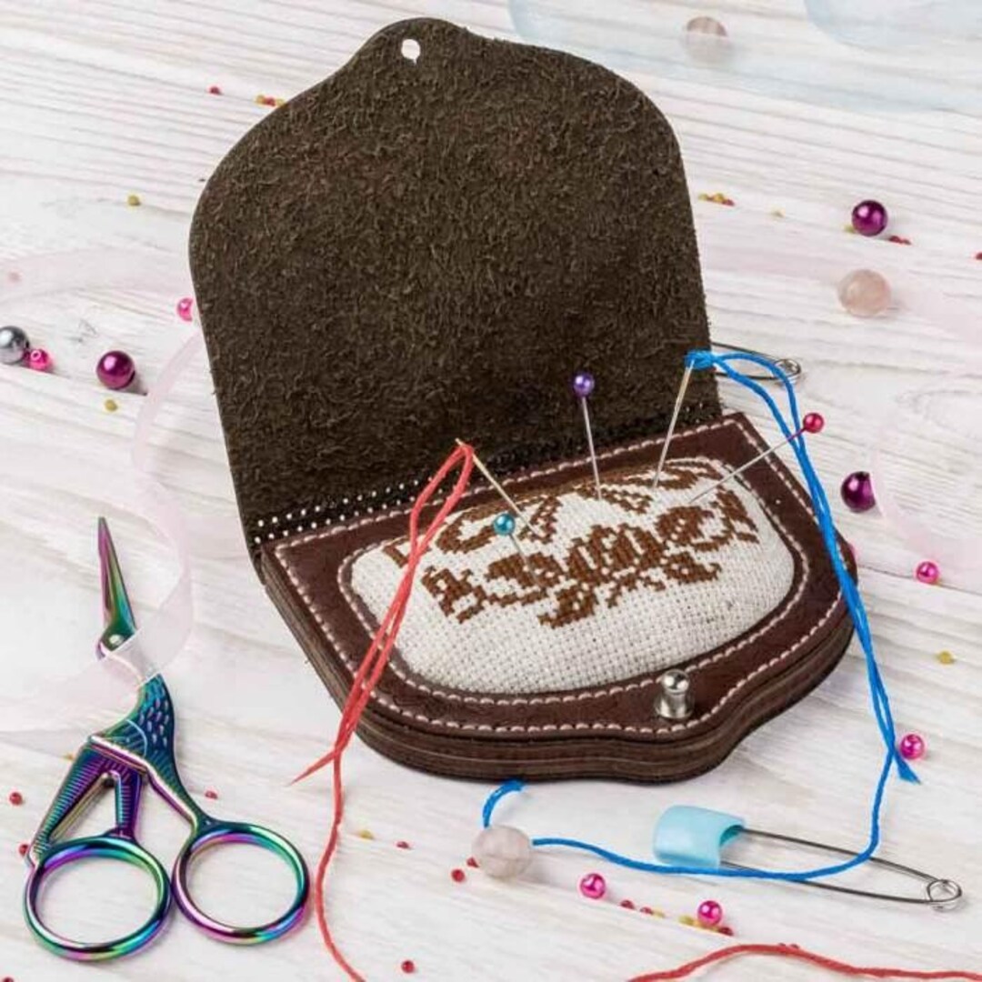 Craft Kit for Making Needle Cushion, DIY Sewing Pin Cushion, Wooden ...