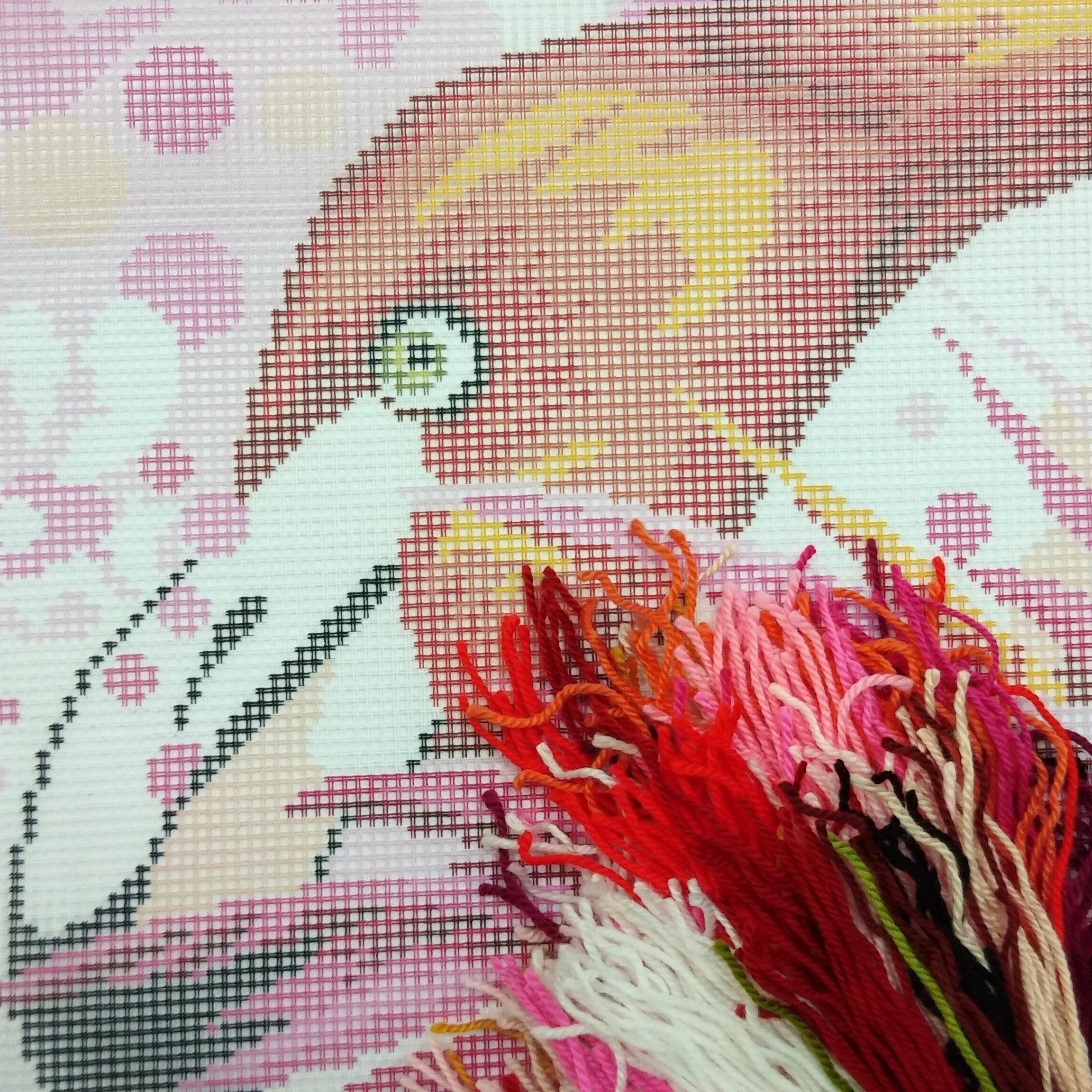 DIY Needlepoint Pillow Kit flamingo Tapestry - Etsy