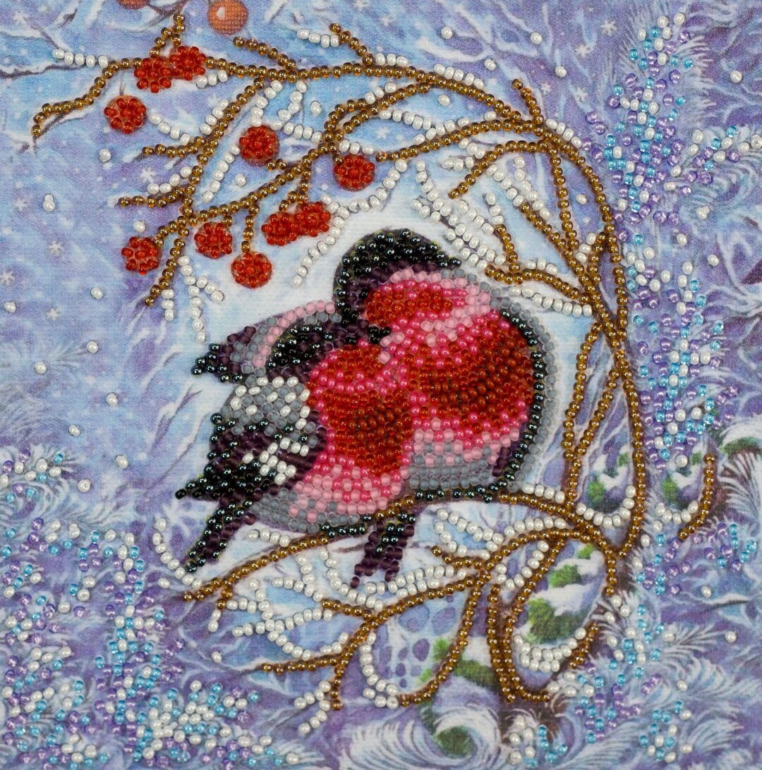 DIY Bead Embroidery Kit on Art Canvas "warmth Together", Beading ...