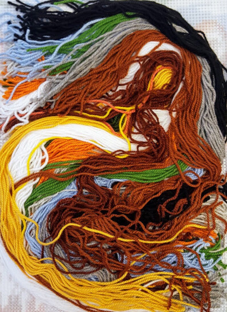 DIY Needlepoint Pillow Kit Tiger Tapestry cushion | Etsy