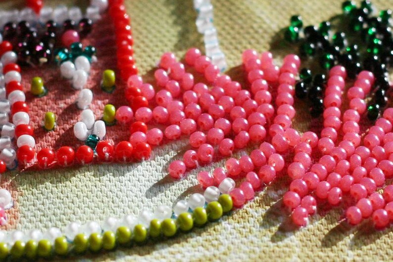 DIY Bead Embroidery Kit on Art Canvas "it's Like a Fairytale", Beading ...