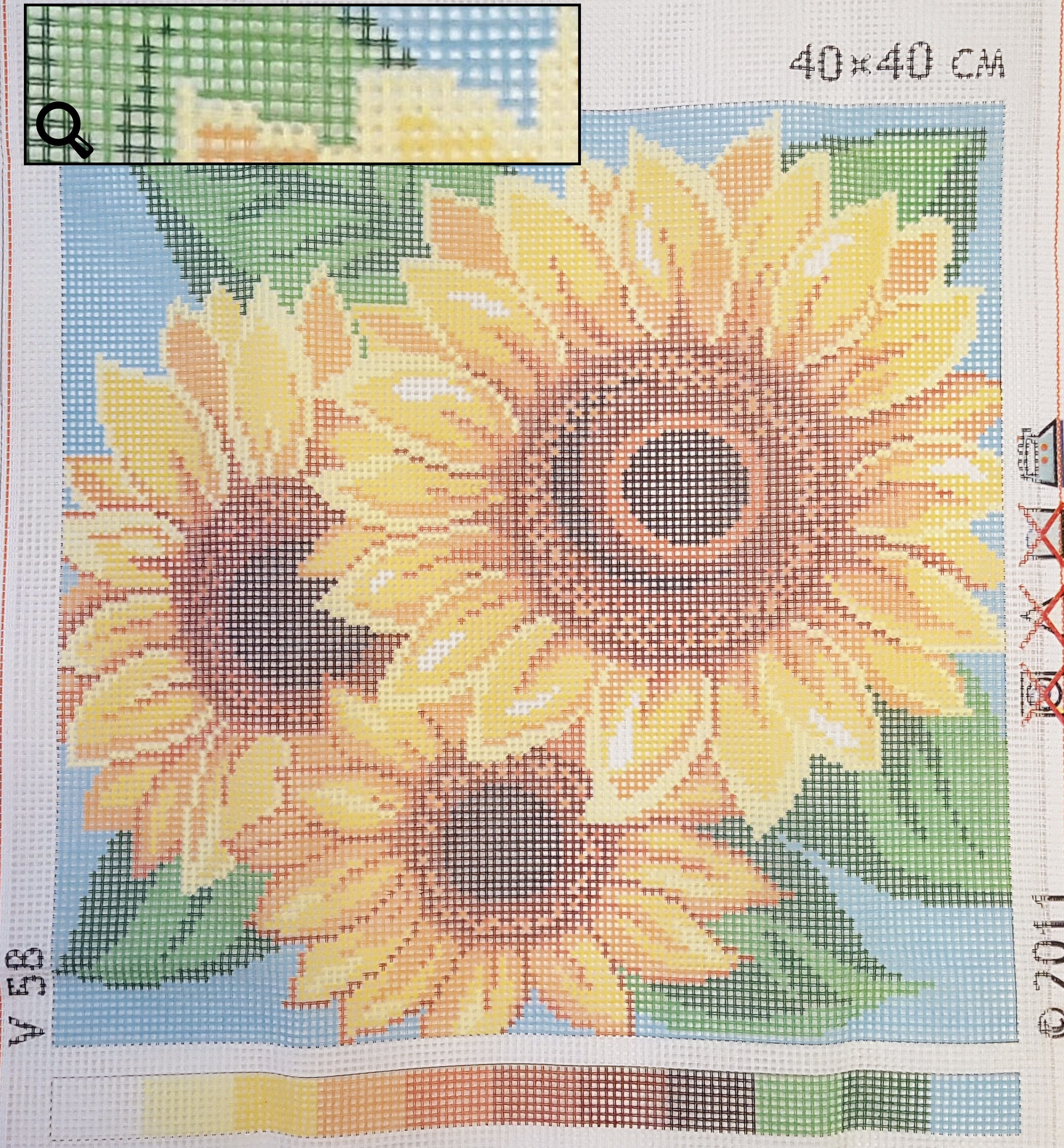 DIY Needlepoint Pillow Kit Sunflowers Tapestry | Etsy
