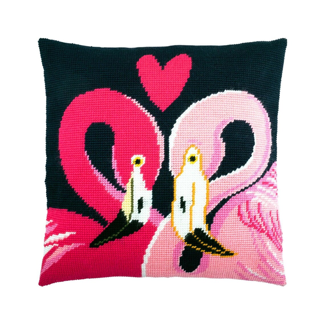 DIY Needlepoint Pillow Kit "two Flamingos" | Tapestry Cushion, Tent ...