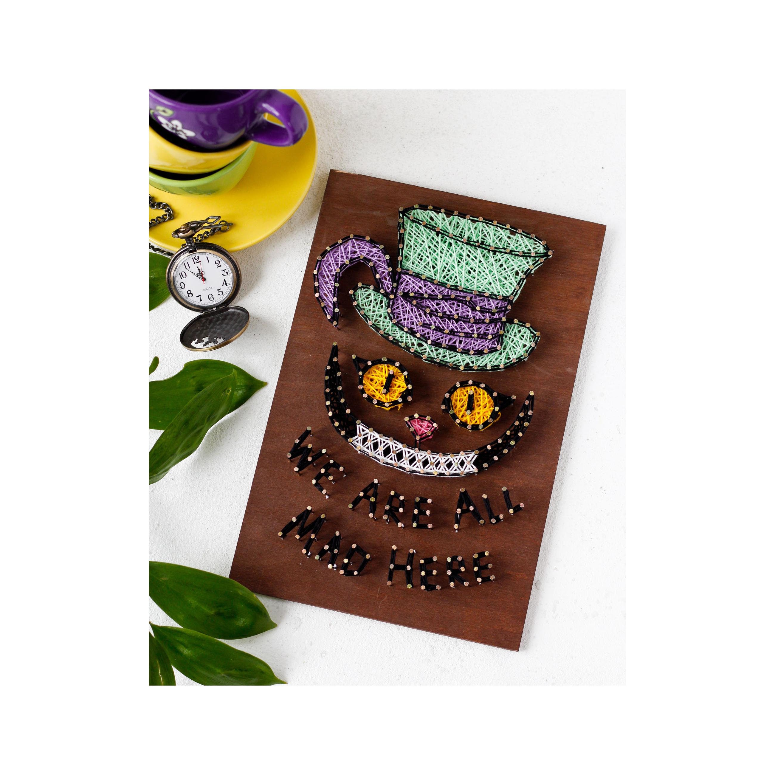 String Art Creative DIY Kit cat Cheshire - Etsy