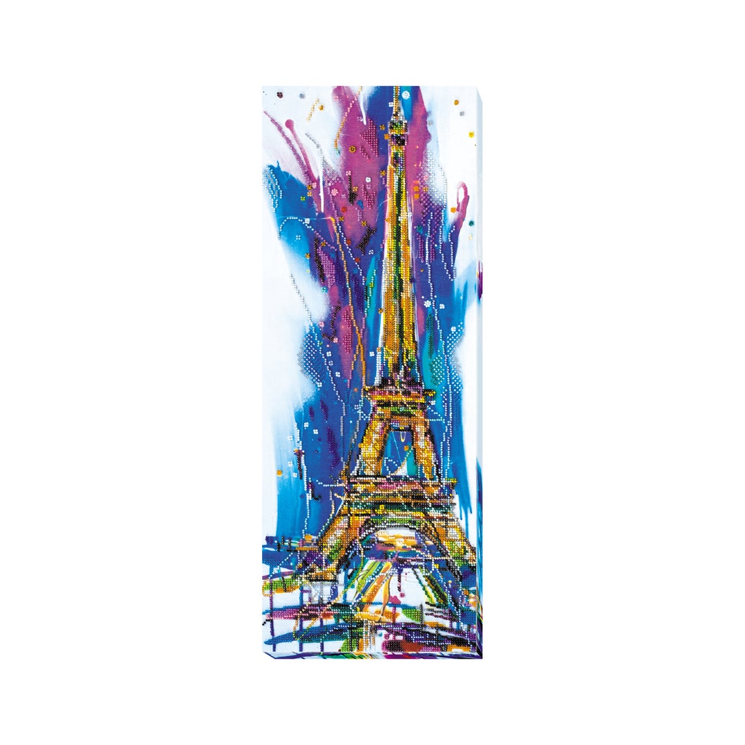 DIY Bead Embroidery Kit on Art Canvas "eiffel Tower" | Unique Beadwork ...