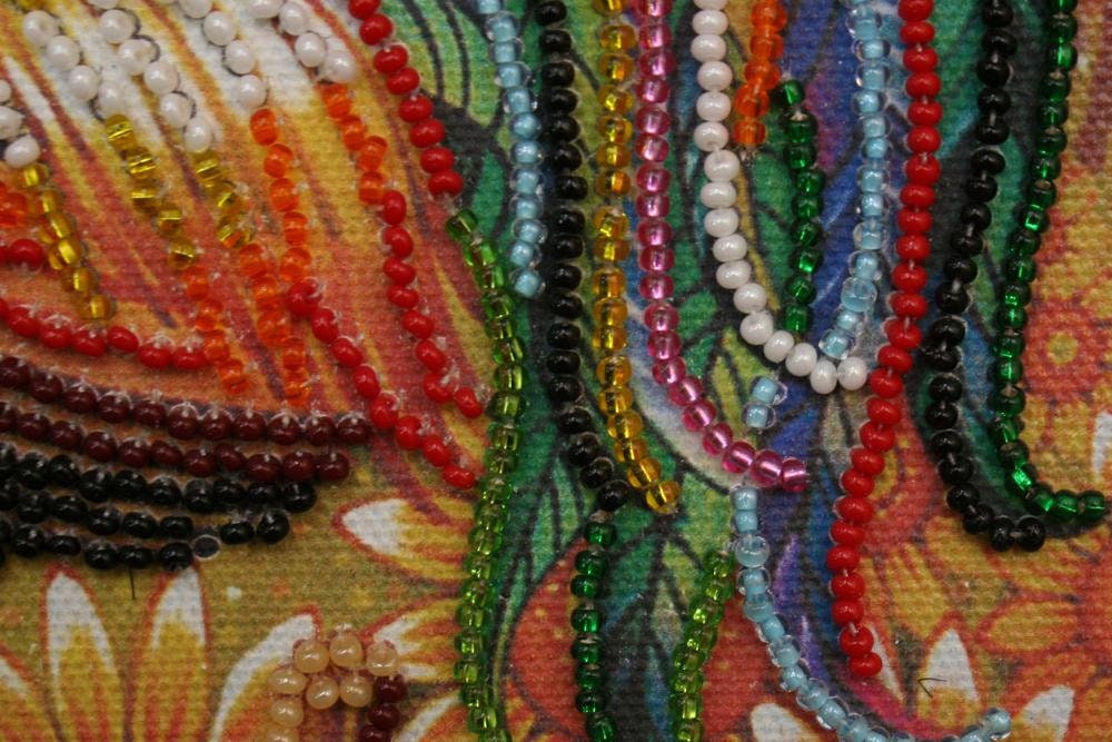 DIY Bead Embroidery Kit on Art Canvas cockerel - Etsy