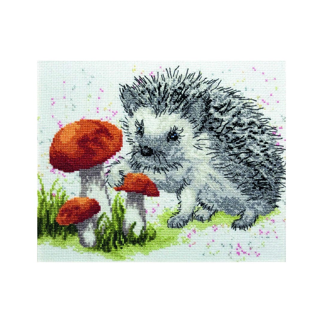 DIY Counted Cross Stitch Kit "hedgehog", Embroidery Kit, DIY Craft Kit ...