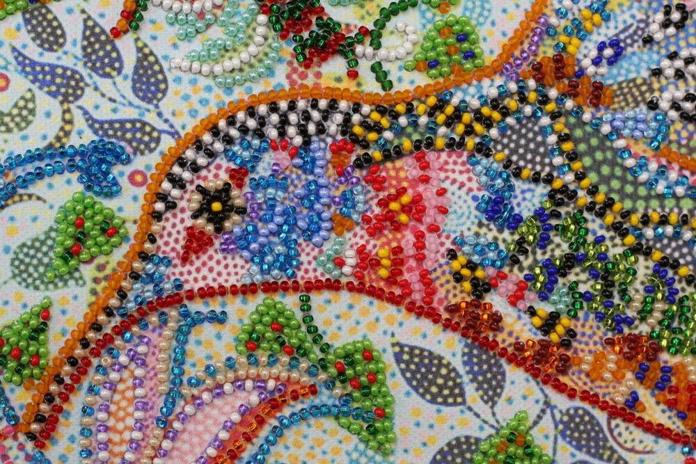 DIY Bead Embroidery Kit on Art Canvas hovering | Etsy