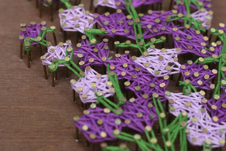 String Art Creative DIY Kit "lavender" 7.5"x11.4" / 19.0x29.0 Cm, Wall ...
