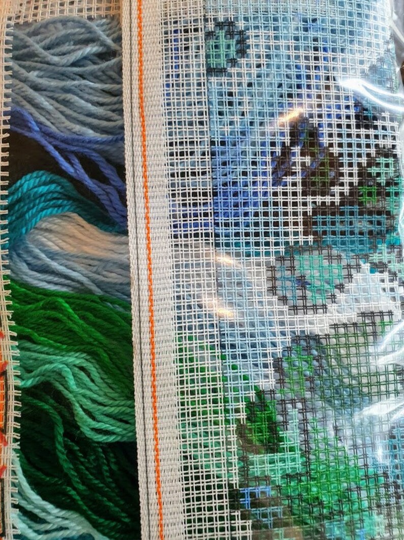 DIY Needlepoint Pillow Kit Map of the World Half | Etsy