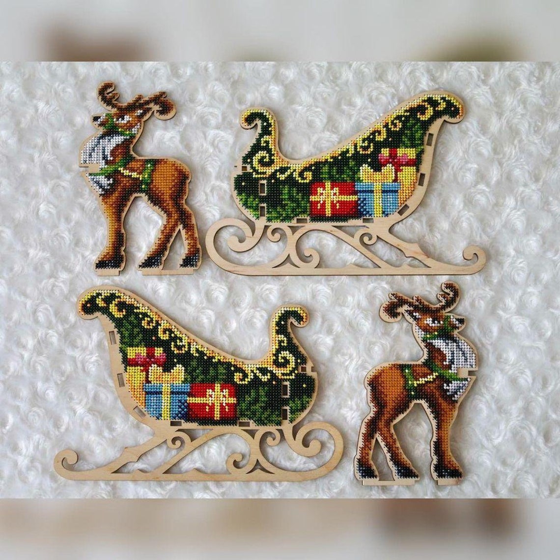 DIY Christmas Sleigh Kit christmas Reindeer on - Etsy